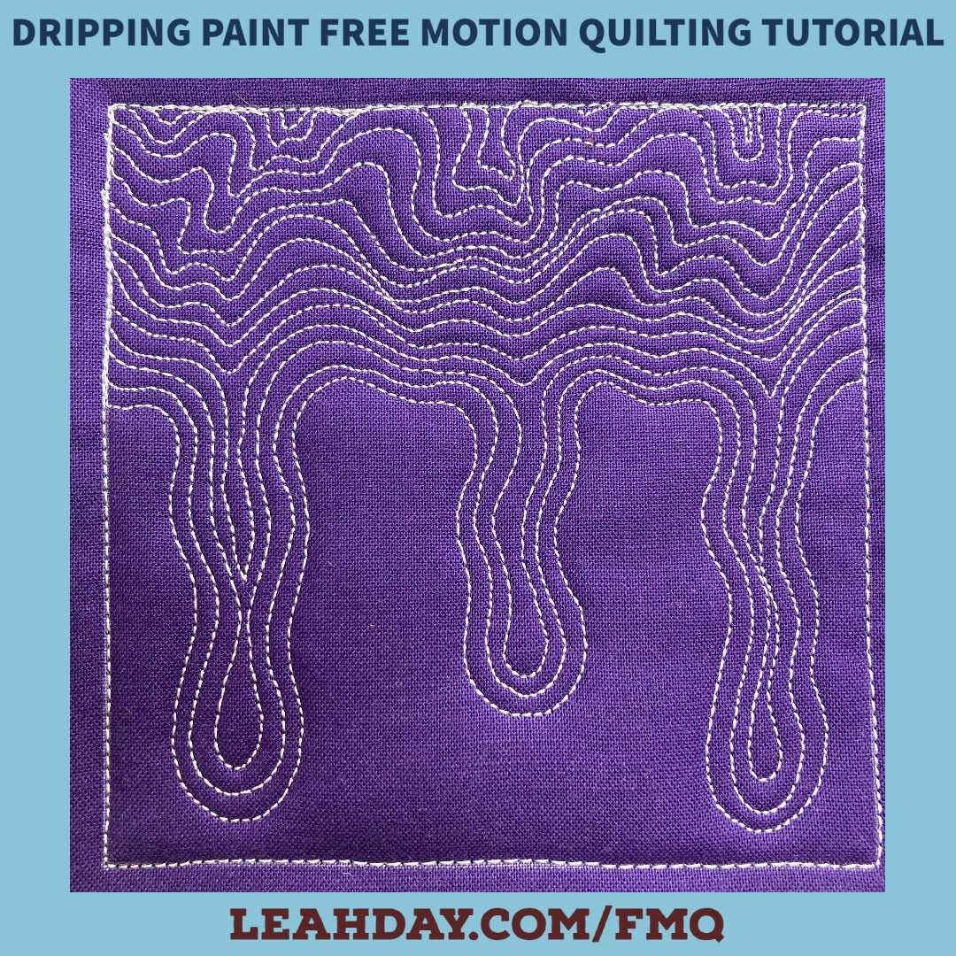 Quilting Dripping Paint on a Home Sewing Machine and Longarm – LeahDay.com