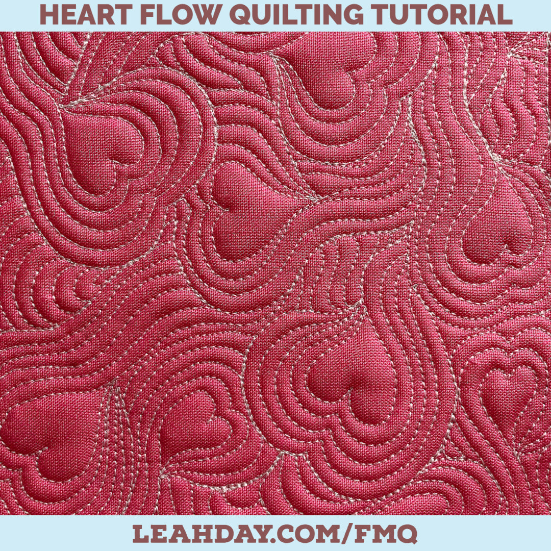 Happy Heart Day! Heart Flow Free Motion Quilting Tutorial – LeahDay.com