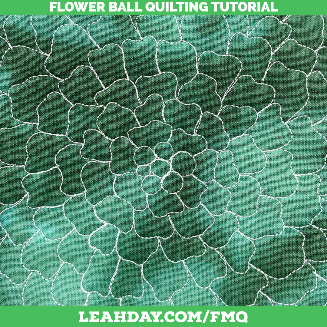 Beginner Machine Quilting Design Tutorial - Flower Ball – LeahDay.com